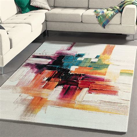 Tapis Moderne De Marque Egay M Lange De Couleurs Motifs Multicolore