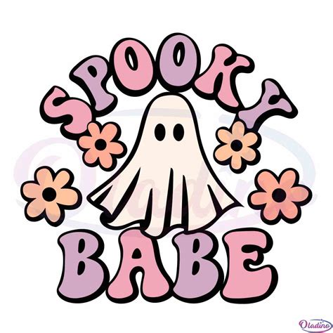 Funny Halloween Spooky Babe SVG Files For Cricut Sublimation Files