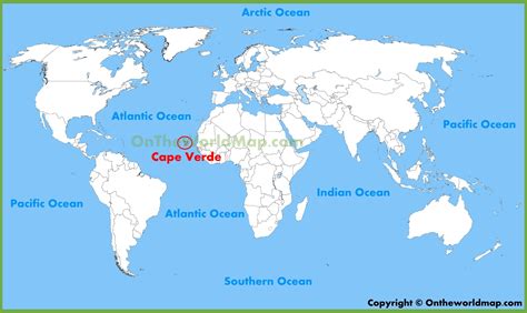 Cape Verde Location Map Ontheworldmap