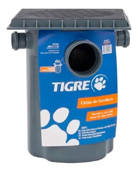 Caixa De Gordura Coletora Pvc L Tampa Dn E Cesto Tigre Frete Gr Tis