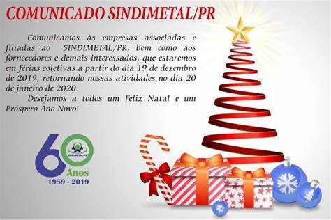 COMUNICADO SINDIMETAL PR FÉRIAS COLETIVAS Sindimetal