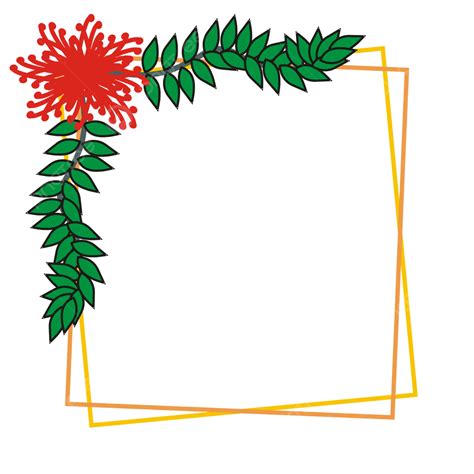 Leaf Border Vector Borders Flowers Red Flower PNG And Vector With