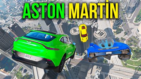 Aston Martin Ailesi Arabalar Y Ksekten Atlamal Sa Laml K Testinde