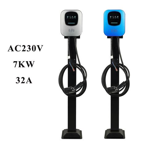 AC230V Type 2 7kw 32A Floor Wall Mounted Electric Car Charger Wallbox