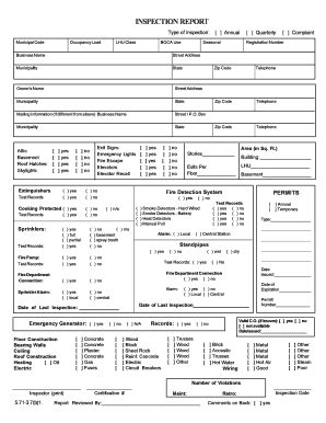 Fillable Online State Nj Type Of Inspection State Nj Fax Email Print