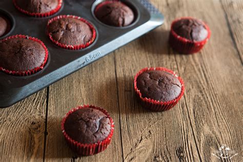 Muffin Senza Lattosio Al Cacao Con Cuore Ai Frutti Rossi La