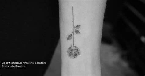 Micro Realistic Rose Tattoo Located On The Inner