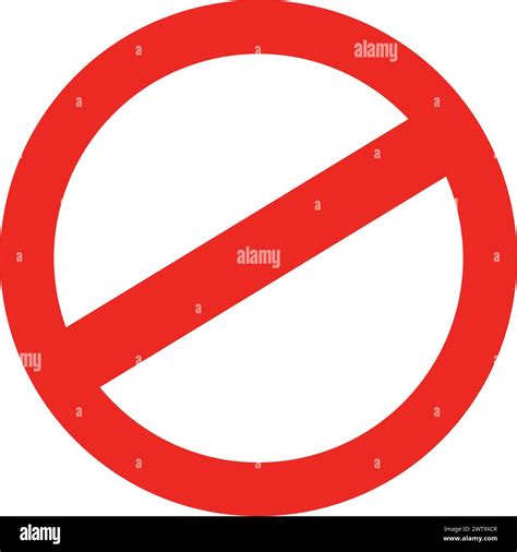Forbidden Sign Stop And Ban Red Circle Symbol Stock Vector Image Art