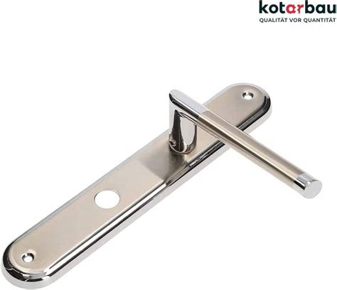 klamka drzwiowa nikiel chrom 72mm długi szyld wc Kotarbau