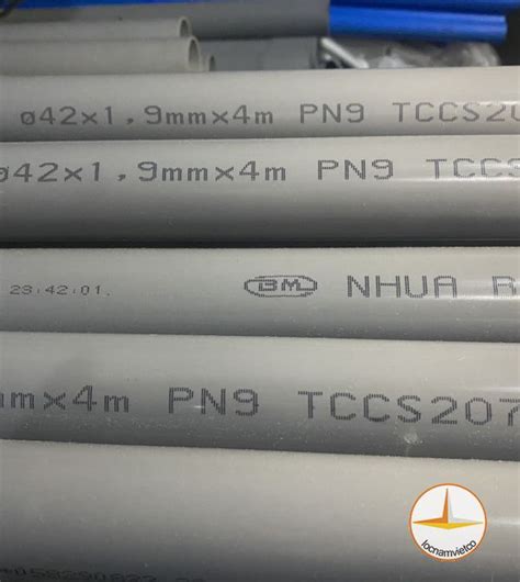 Ống 42x1 9mm nhựa PVC Bình MInh O42x1 9