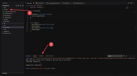 fatal error arduino h no such file or directory platformio ide platformio community