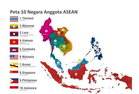 Gambar Peta ASEAN Terlengkap Dan Penjelasannya Terbaru Peta Negara Map