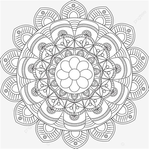 Mandala Adulto Vector PNG Mandalas Página Para Colorear De Adultos