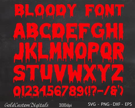 Bloody Font SVG Blood Alphabet SVG Horror Font SVG Terror Etsy Finland