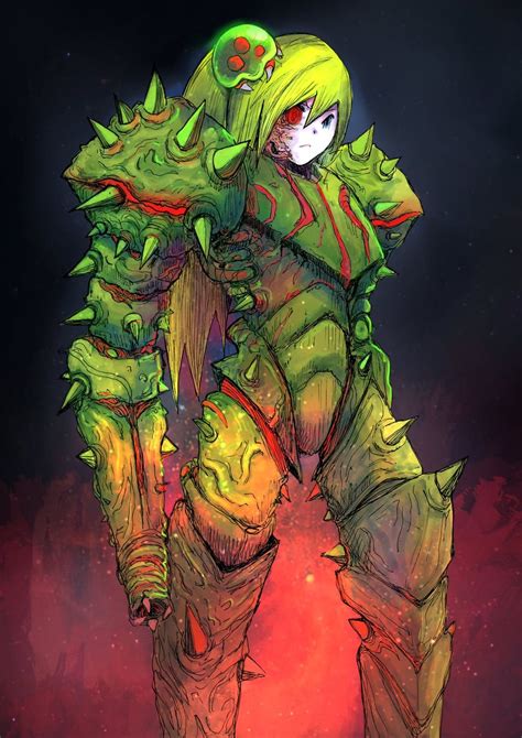Samus Aran And Metroid Metroid And 1 More Drawn By Aki T Akitbfpf144