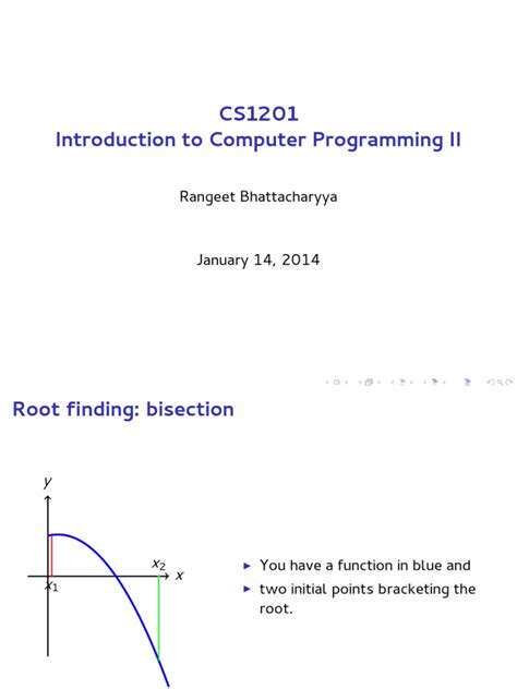 bisection method for root finding pdf mathematics of computing numerical analysis