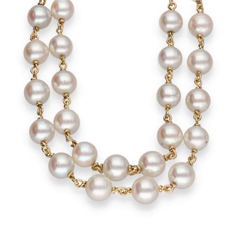 Collier De Perles De Culture Du Japon Choker De Cm Et Or K