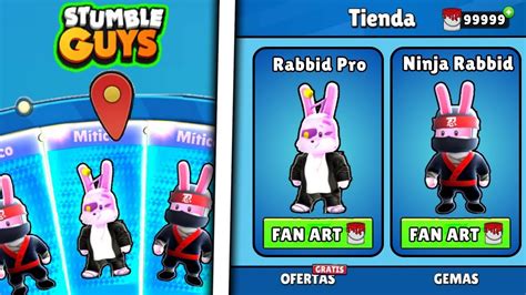 NUEVAS SKINS De FAN ARTS En STUMBLE GUYS 38 SUPER SKINS De RABBID