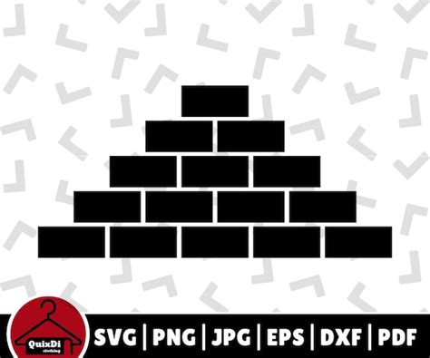 Brick Wall SVG Triangle Brick Pattern Cnc File Silhouette Etsy Singapore