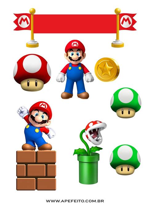 Topo De Bolo Super Mario Para Imprimir 037 Diy Cake Topper Birthday