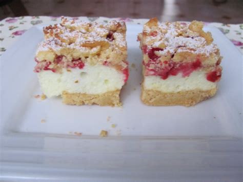 I love cooking Kruche ciasto z malinami z budyniową pianką