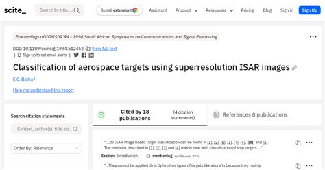 classification of aerospace targets using superresolution isar images [scite report]