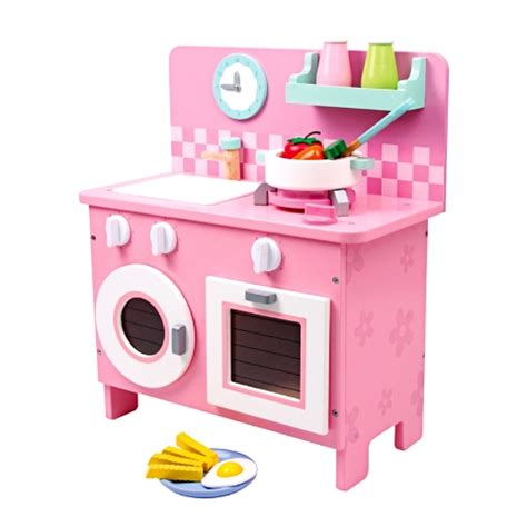 La Farandole des Jouets Cuisinière rose en bois Rosalie