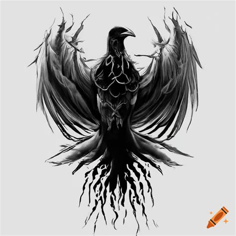 Tattoo Design Of A Raven