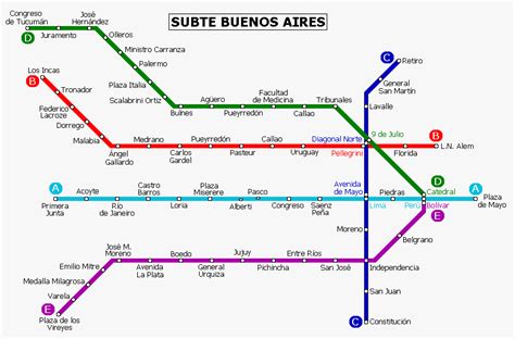 Buenos Aires Metro Map Subte Buenos Aires Buenos Aires Plano Metro