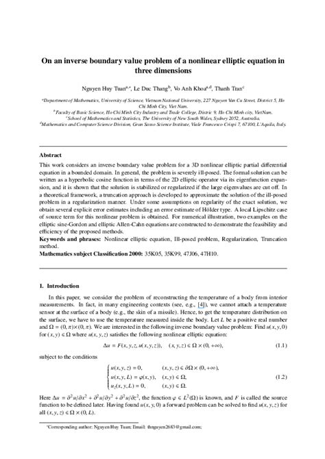 pdf on an inverse boundary value problem of a nonlinear elliptic equation in three dimensions