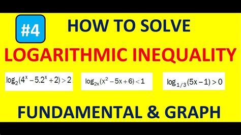 part 4 how to solve logarithmic inequality fundamental and graphical approach youtube
