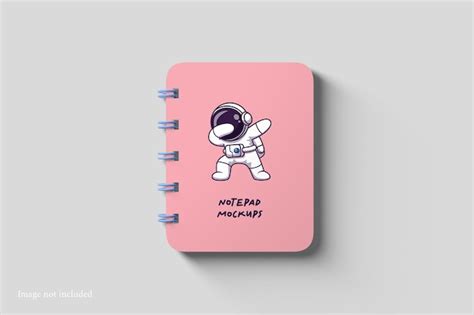 Premium Psd Spiral Notepad Mockup Top View