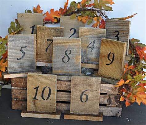 Numbers Table Numbers With Stand Wood Wedding Table Number Etsy