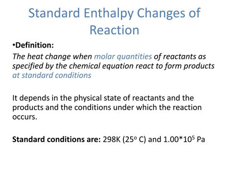 PPT Chapter 15 Standard Enthalpy Change Of A Reaction PowerPoint