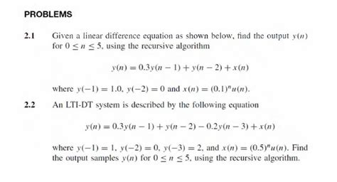 solved problems 2 1 2 2 given a linear difference equation