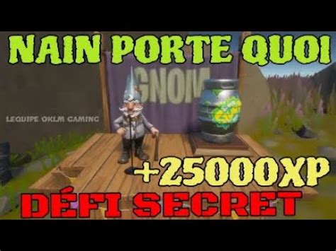 NAIN PORTE QUOI DÉFI SECRET 25000XP DÉFI GNOME YouTube