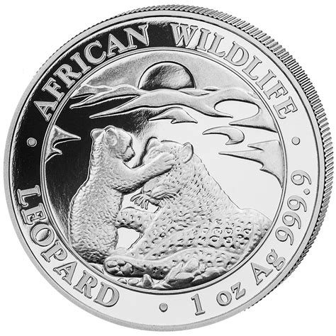 Silver Ounce 2019 African Wildlife Leopard Coin From Somalia