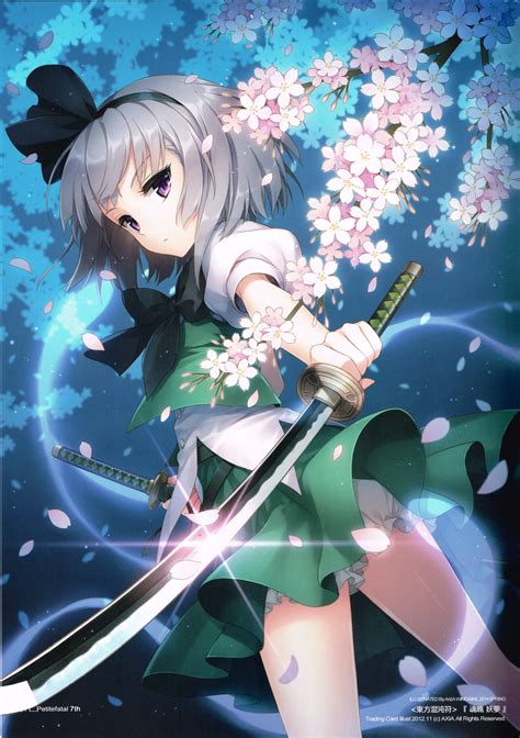 Fondos de pantalla ilustración Anime Chicas anime Touhou Konpaku