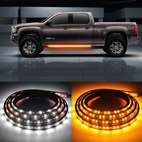 Buy OPL5 2PCs Truck LED Running Board Lights Sequential Amber Side
