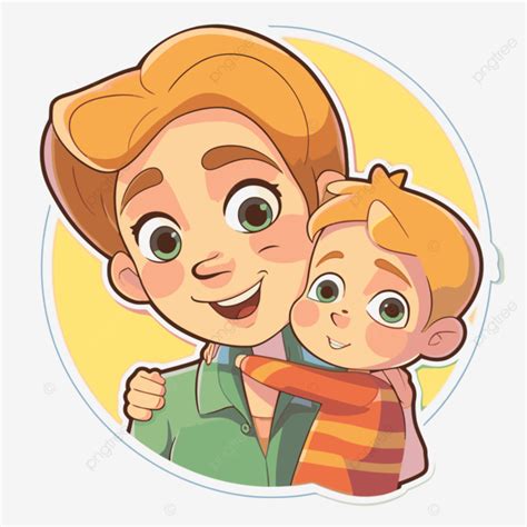 Madre Abraza A Su Hijo Sticker Clipart Vector PNG Diseño De Pegatinas