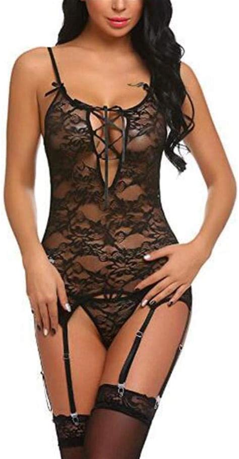 Jnmcq Conjuntos De Lencer A Para Mujer Lencer A Sexy Bodys Ropa