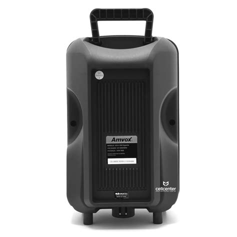 Caixa Amplificada 180W ACA188 Gigante Usb Sd Bluetooth Led Amvox