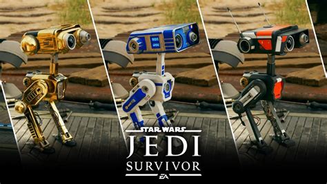ALL BD1 CUSTOMIZATION HOW TO CREATE R2D2 In Star Wars Jedi Survivor