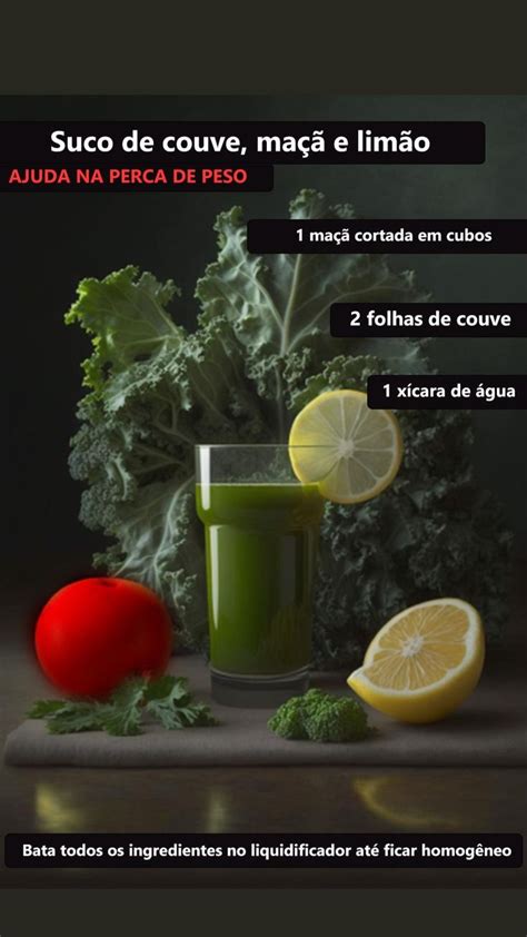 Suco de couve maçã e limão