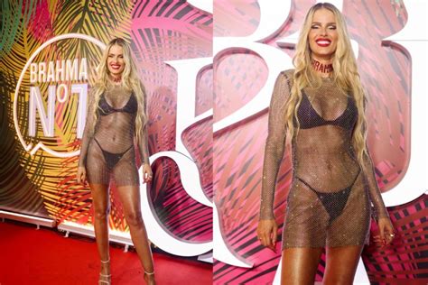 Ap S Desfile Yasmin Brunet Muda Look Para Vestido Transparente Ofuxico