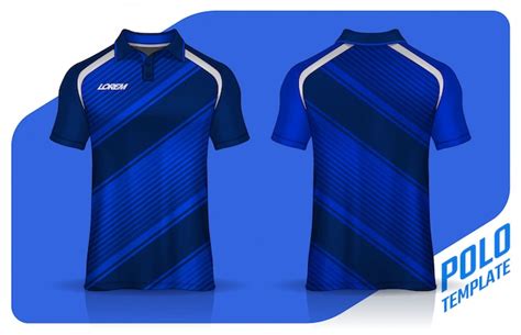 Premium Vector T Shirt Polo Templates Design Uniform Front And Back View
