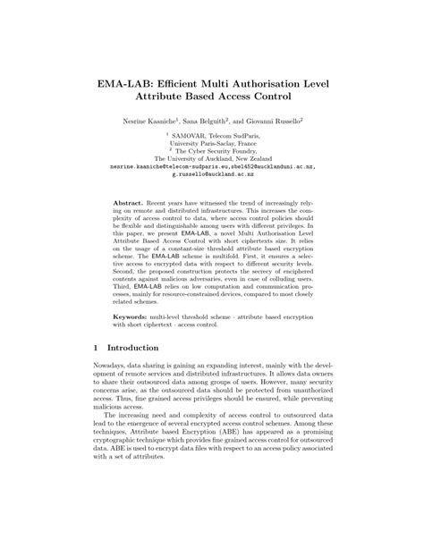 pdf ema lab efficient multi authorisation level attribute based access control