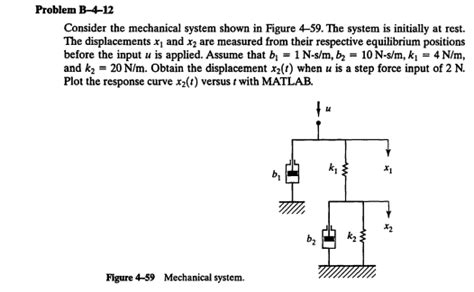 Solved Problem B 4 12 Consider The Mechanical System Shown Chegg