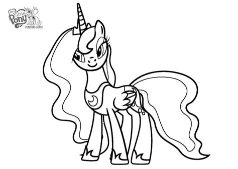 Winsome Princess Luna Färbung Seite Kostenlose druckbare Malvorlagen