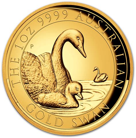 1 Unze Goldmünze Australien Schwan 2019 High Relief polierte Platte
